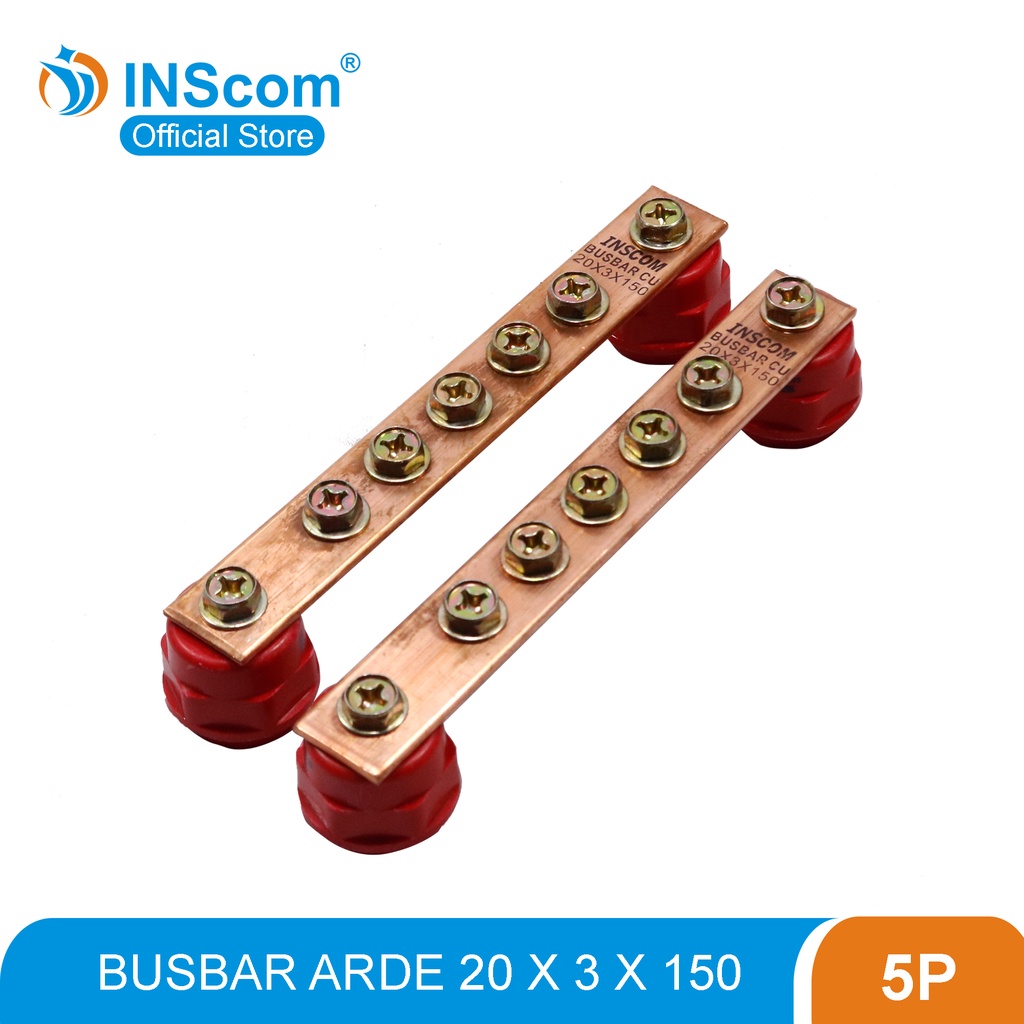 Jual BUSBAR ARDE TEMBAGA 20 X 3 X 150 / TERMINAL NOL PLAT ISOLATOR ...