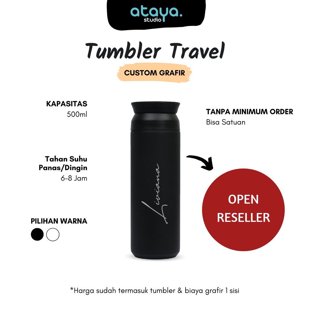 Jual Tumbler Custom Nama/Logo Grafir Travel Japan Hadiah/Souvenir ...