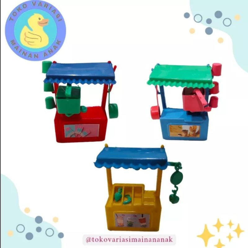 Jual MAINAN MINIATUR STAND TOKO MAKANAN MINUMAN/ KIOS JUALAN MINI ...