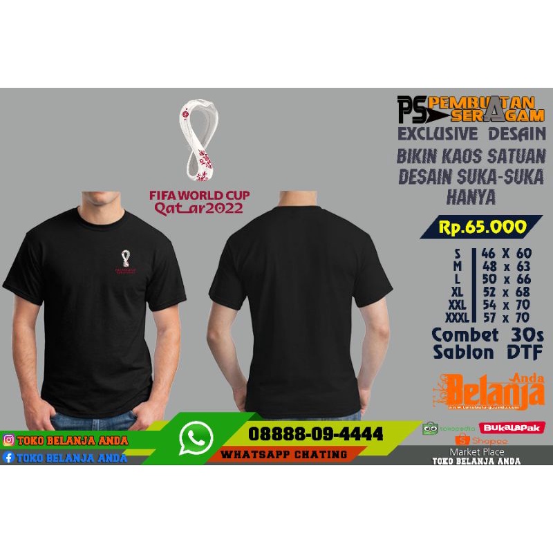 Jual kaos Fifa World cup 2022 Qatar | Piala dunia qatar 2022 | Shopee Indonesia