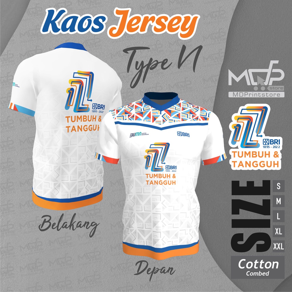 Jual JERSEY DEWASA HUT BRI 127 N BAJU ULANG TAHUN BANK BRI 127 ...