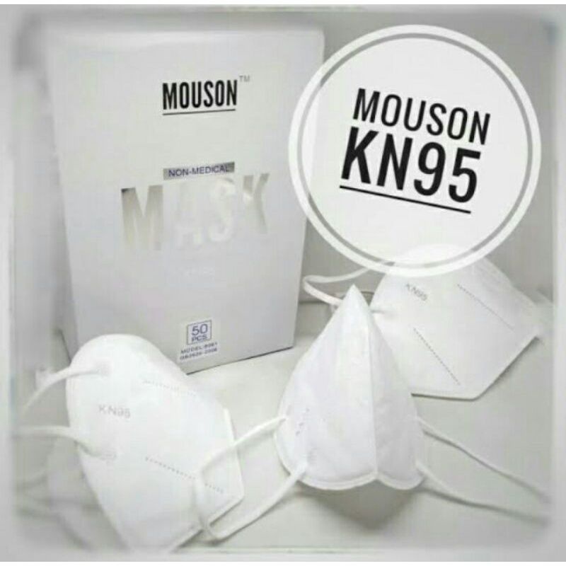 Jual Masker KN95 MOUSON PUTIH ORIGINAL ISI 50 LEMBAR | Shopee Indonesia