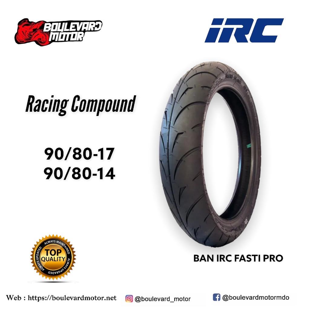 Jual BAN IRC FASTI PRO & FASTI 2 90/80-14 90/80-17 SOFT COMPOUND ...
