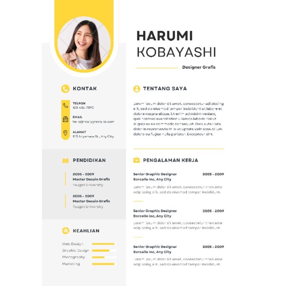 Jual CV Custom / Daftar Riwayat Hidup Custom | Shopee Indonesia