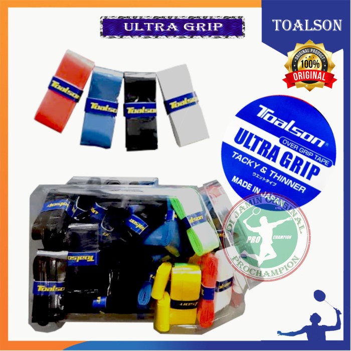 Jual TOALSON ULTRA GRIP OVER GRIP TAPE GRIP BADMINTON / TENIS ORIGINAL ...