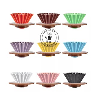 Jual Dripper V60 Origami bahan Keramik 02 (2-4cups) dengan handle kayu ...