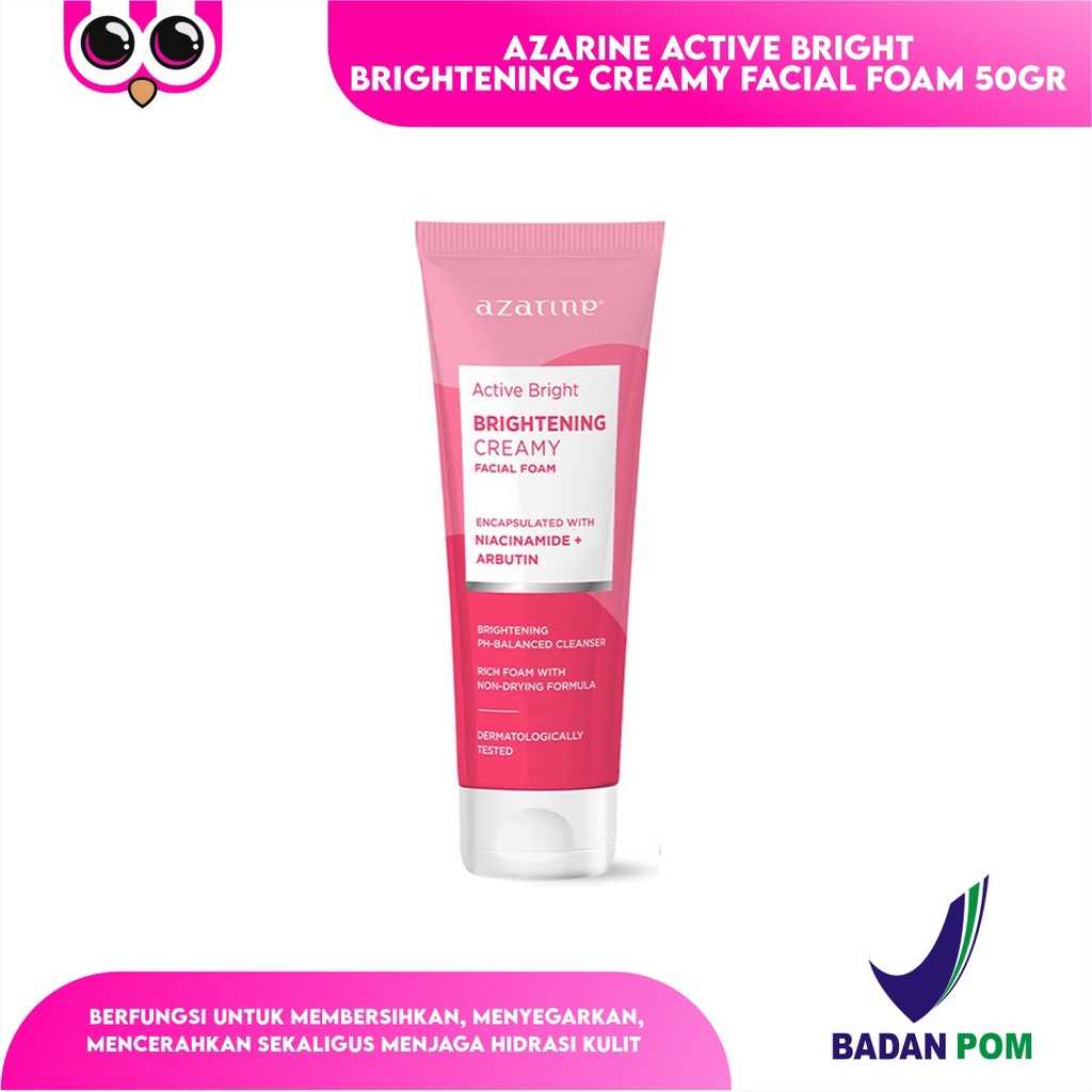 Jual 50GR AZARINE ACTIVE BRIGHT FACIAL WASH BRIGHTENING CREAMY FACIAL ...