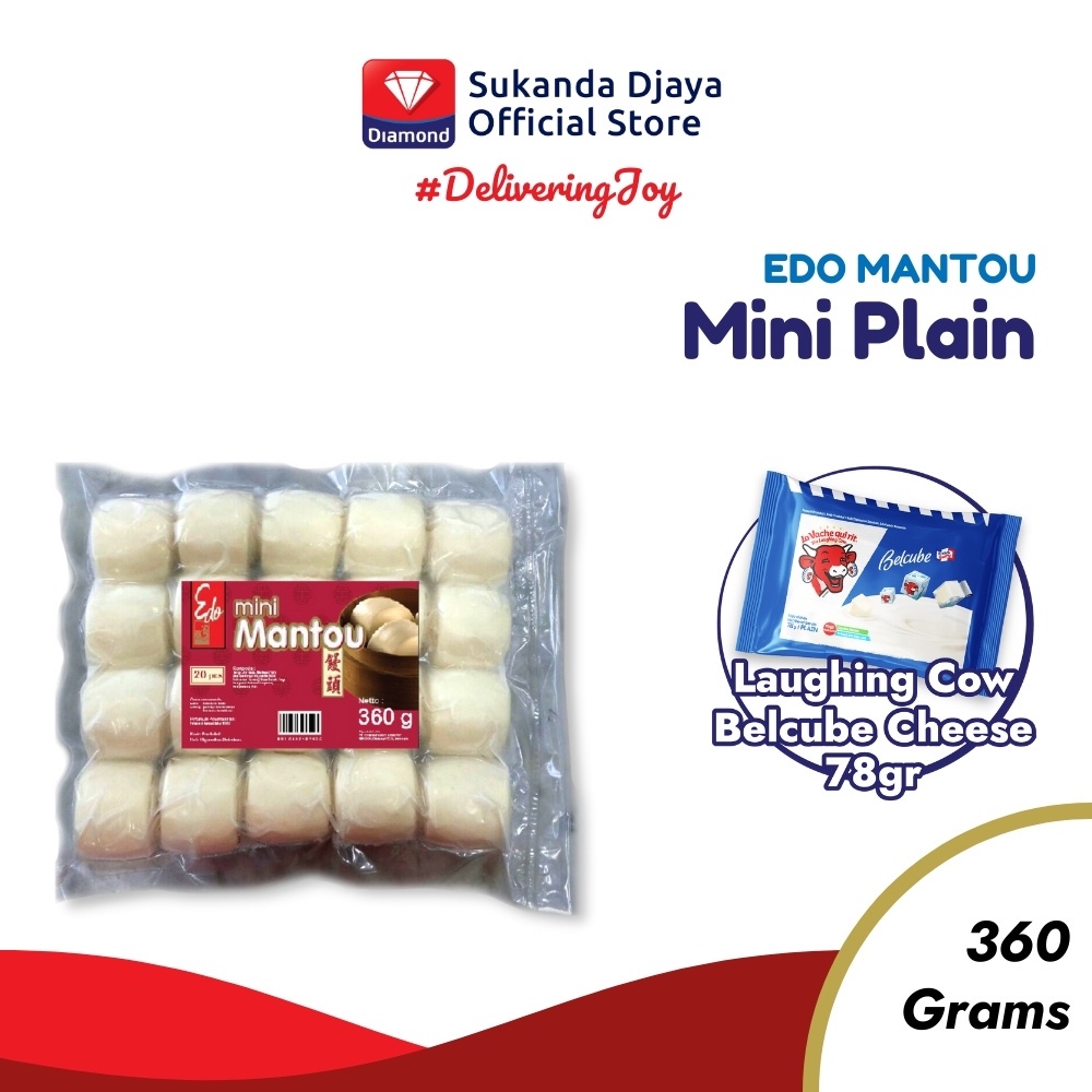 Jual Edo Mini Mantou Plain 360 gr Free Belcube 24 Cubes 78 gr | Shopee ...