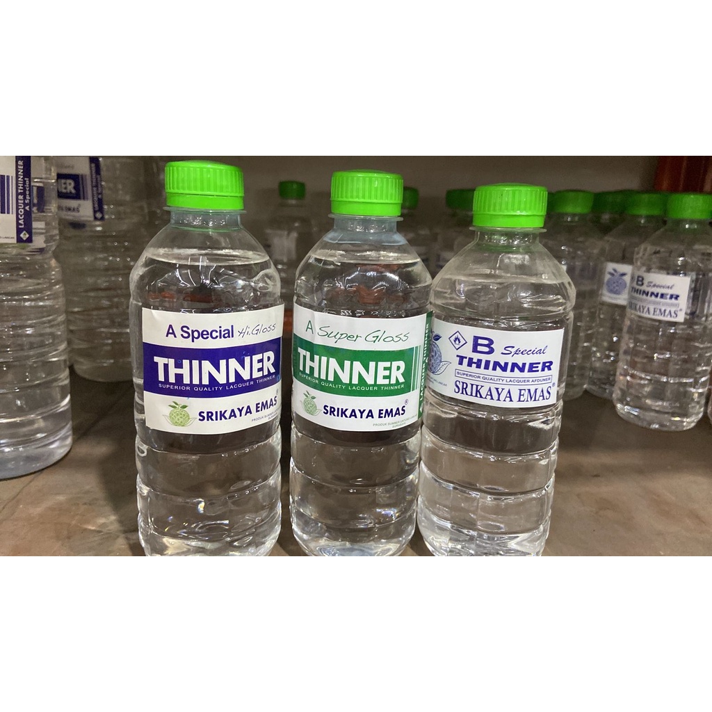 Jual Thinner Srikaya Emas Botol 0.5ltr / Pengencer Cat Minyak | Shopee ...