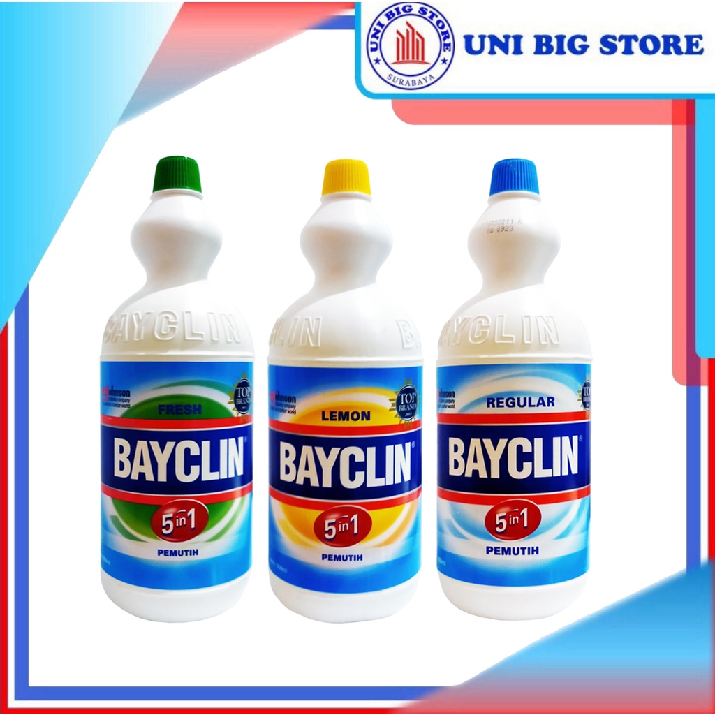 Jual Bayclin Pemutih 5in1 Regular Lemon Fresh 1000 ml 1 liter | Shopee ...