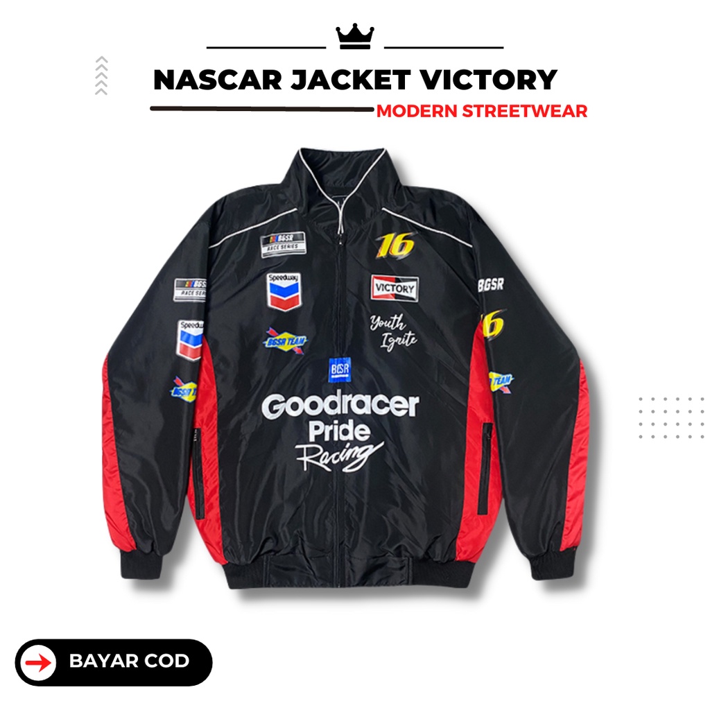 Jual Jaket Pria Nascar Racing Jacket Sunmori Touring Motor Windbreaker Victory BGSR | Shopee ...