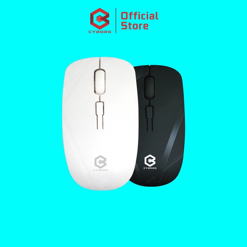 Jual Cyborg Wireless Mouse C1 Lite White/Black | Shopee Indonesia