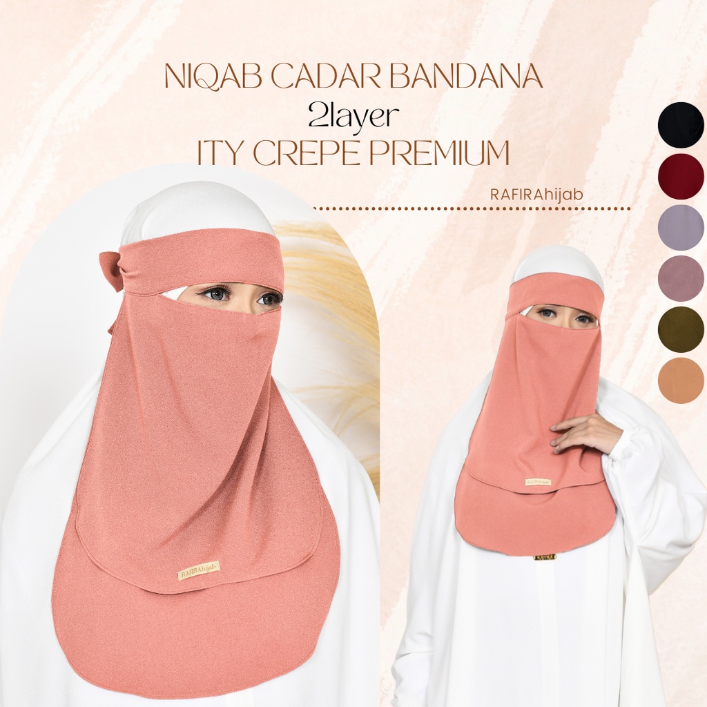Jual RAFIRA HIJAB - Cadar Bandana Tali 2 layer Warna Dusty Pink / Niqab (Bisa Bayar Ditempat ...