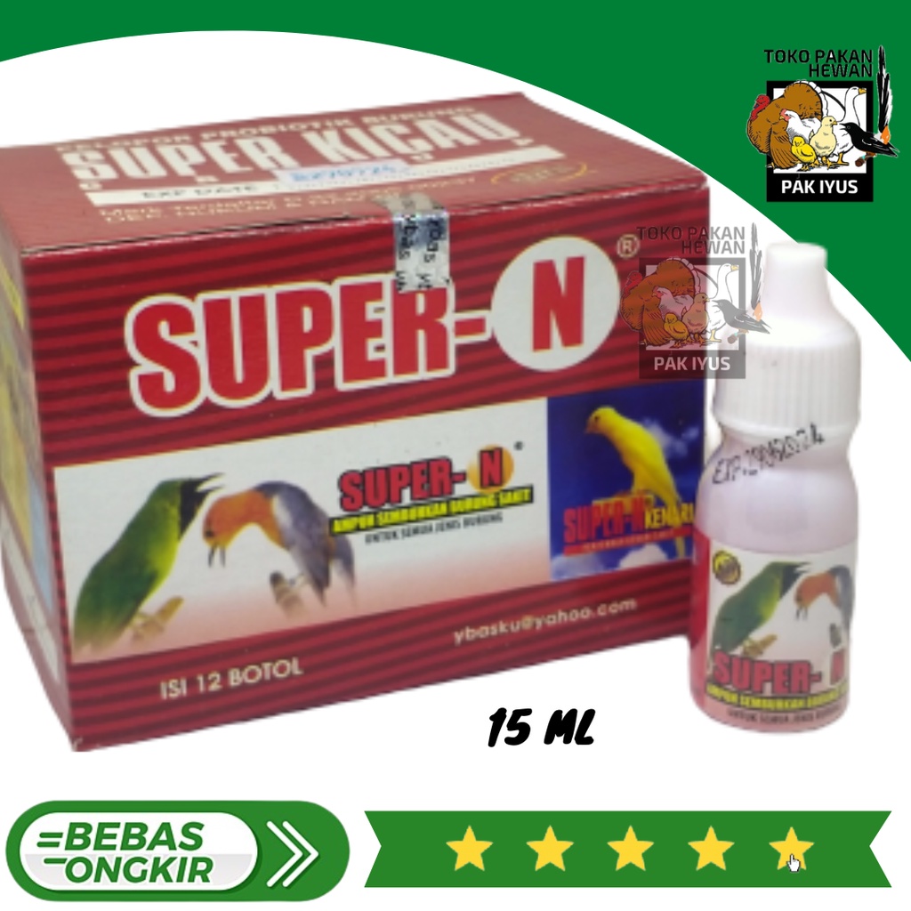 Jual SUPER-N KICAU OCEHAN VITAMIN OBAT BURUNG SAKIT INFEKSI PENCERNAAN ...