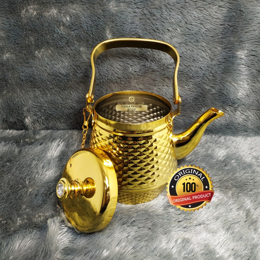 Jual Teko Arab Set 3 MG.2700 Teko 3 Macam Ukuran Teko Air Zam Zam Teko Stainless | Shopee Indonesia