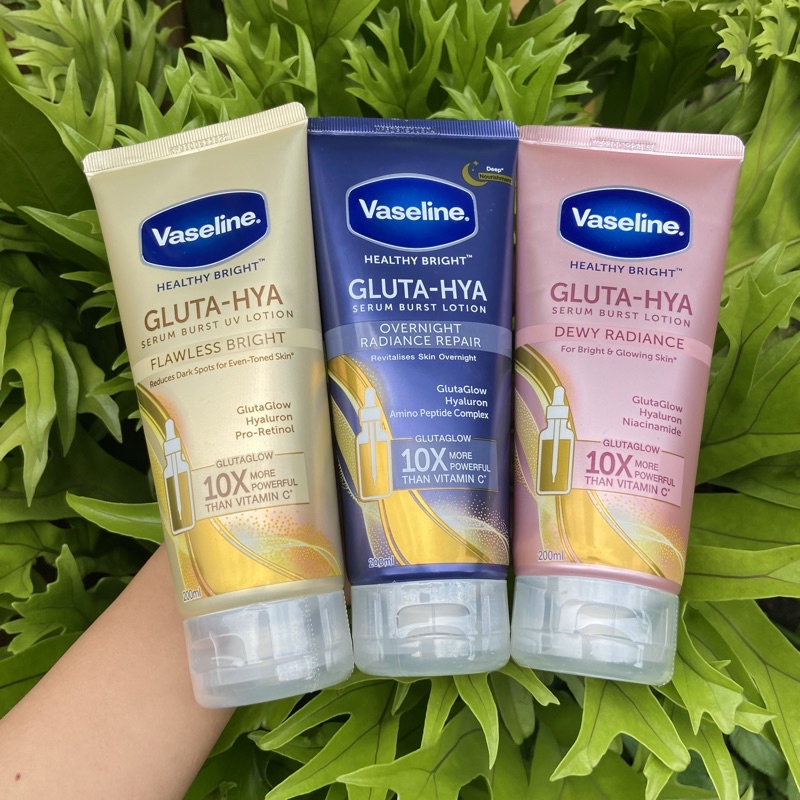 Jual Vaseline Gluta Hya Pro Retinol Serum UV Lotion Flawless Bright ...