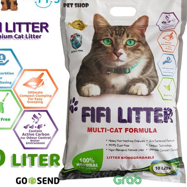 Jual FIFI CAT LITTER WHITE 10L PREMIUM PASIR GUMPAL RAMAH LINGKUNGAN ...