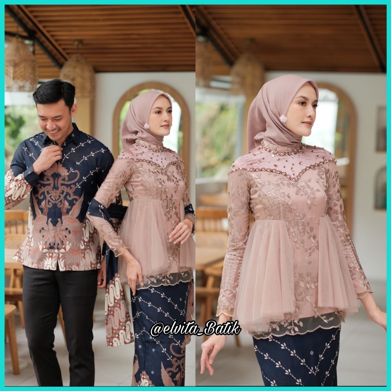 Jual Batik Brukat Couple Kebaya Modern, Kebaya Tunangan,kebaya Lamaran ...