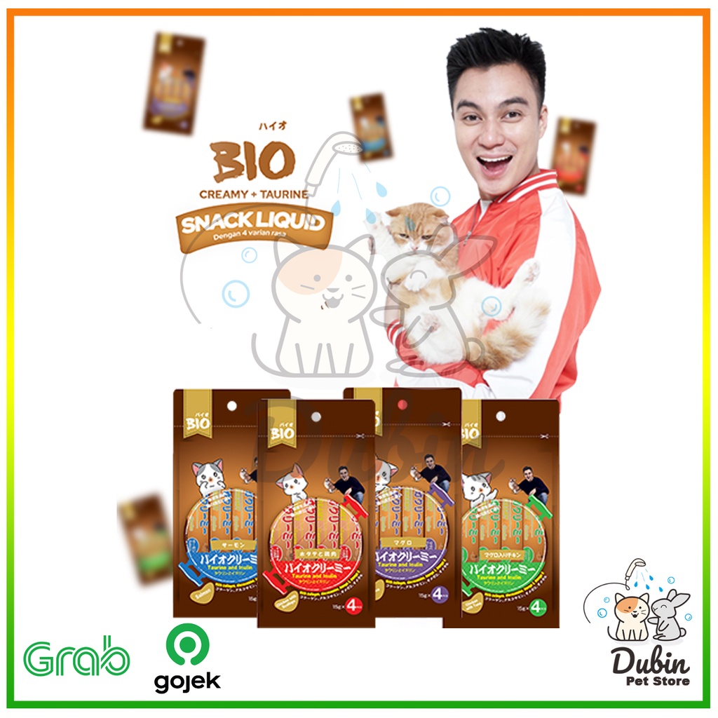 Jual Bio Creamy Treat Snack Kucing Basah 1 pack 4x15gr | Shopee Indonesia
