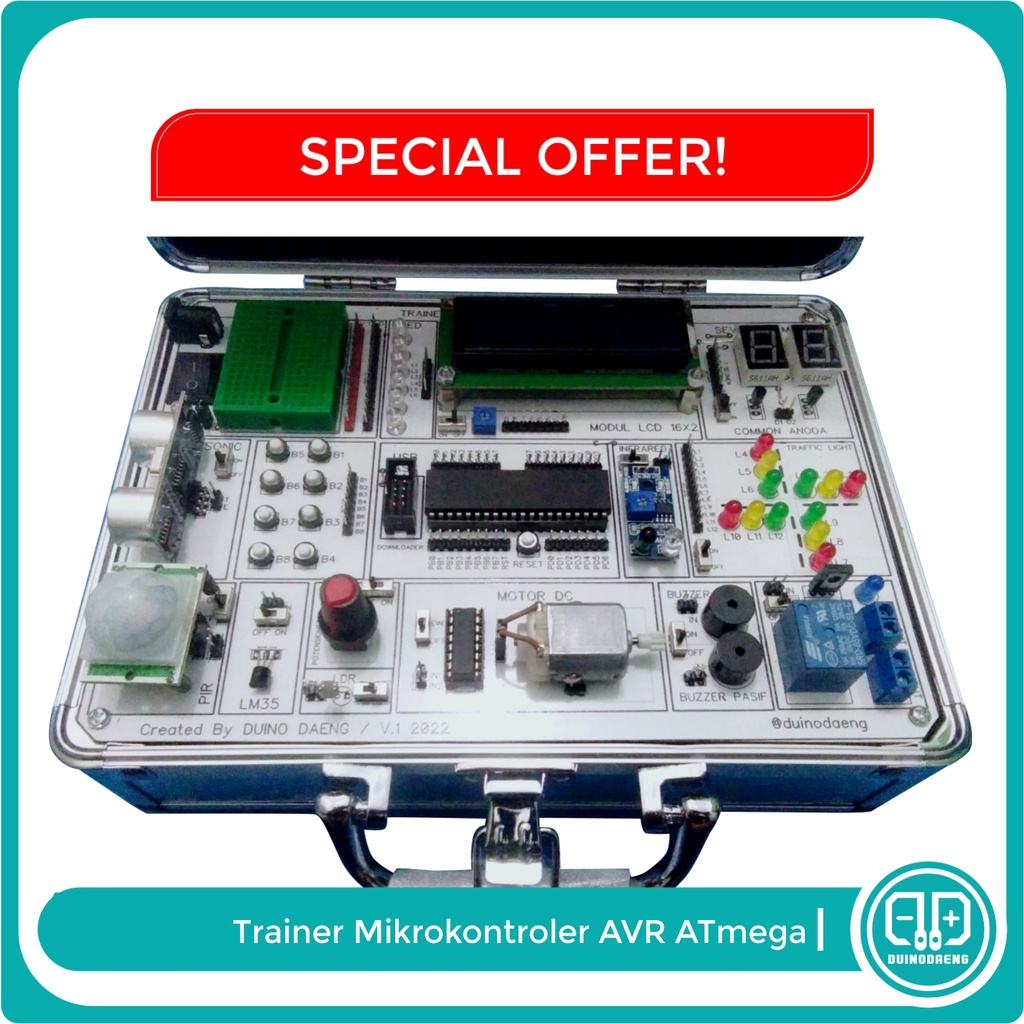 Jual Trainer Kit Mikrokontroler AVR ATMega 32/16/8535/Custom - Kit ...