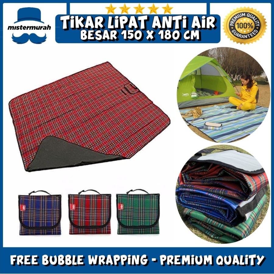 Jual (BIG SIZE) Matras Tikar Lipat Besar Anti Air Tiker Piknik 150 x ...