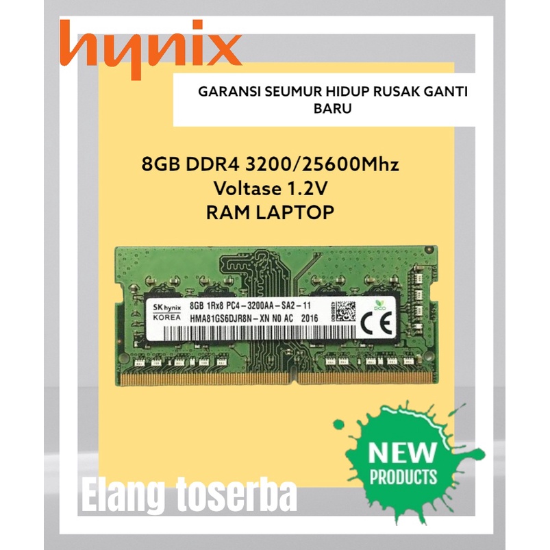Jual RAM LAPTOP HYNIX DDR4 8GB 3200 MHz 25600 ORI GAMING RAM NB DDR4 ...