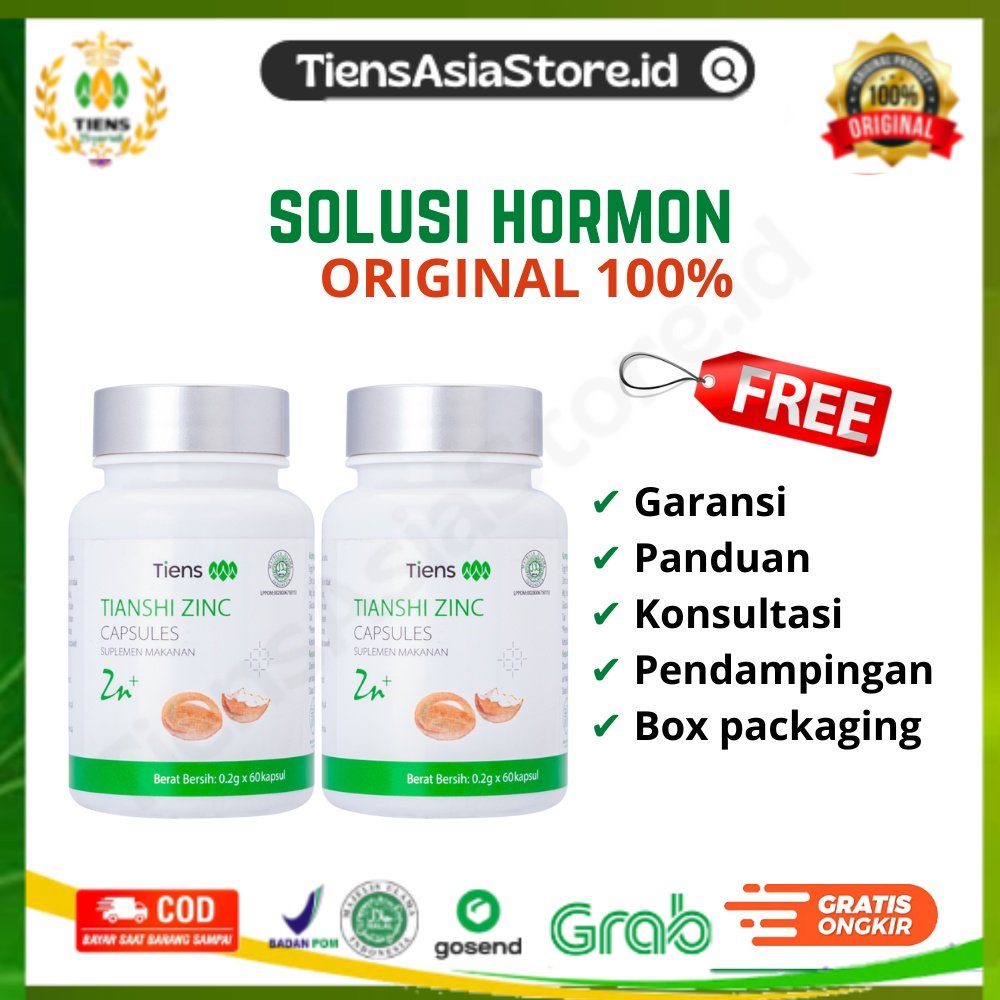Jual ZINC TIENS PENYEIMBANG HORMON HP BAGI WANITA PRIA ESTROGEN ...