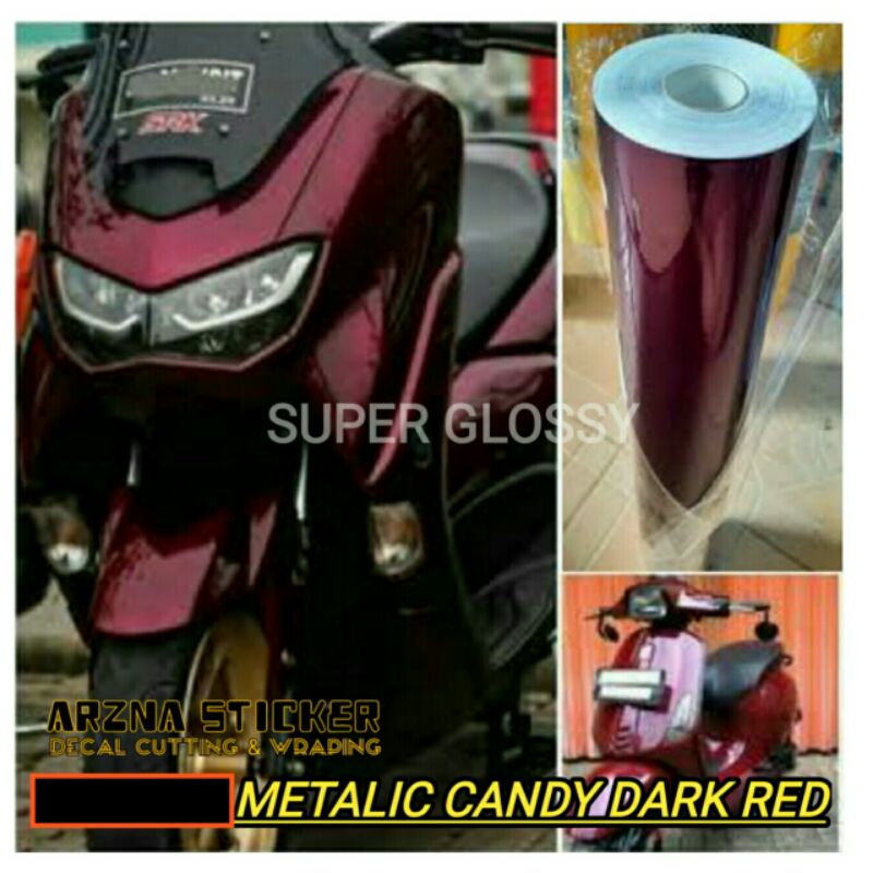 Jual Stiker skotlet metalic candy dark red skotlet metalic merah tua ...