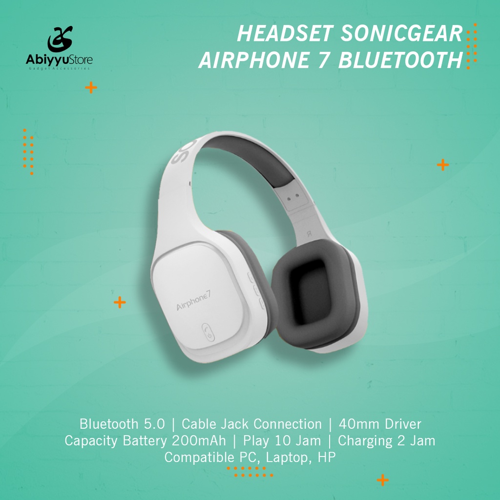 Jual Headset Bluetooth Sonicgear Airphone 7 Wireless Headphone Komputer ...