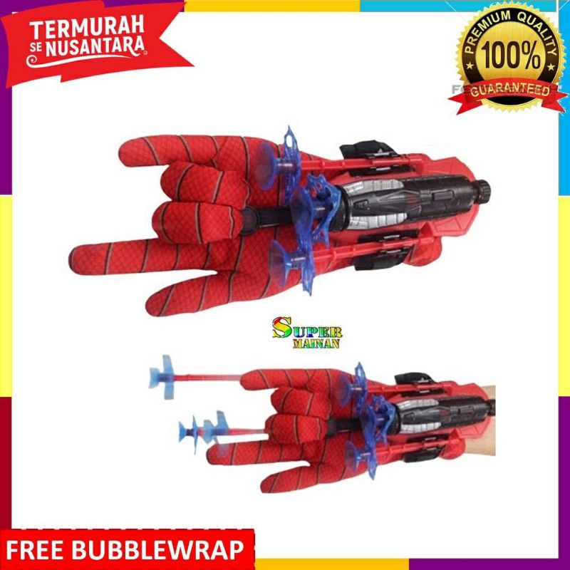 Jual Mainan Spiderman sarung tangan SPIDER dan senjata launcher jaring ...