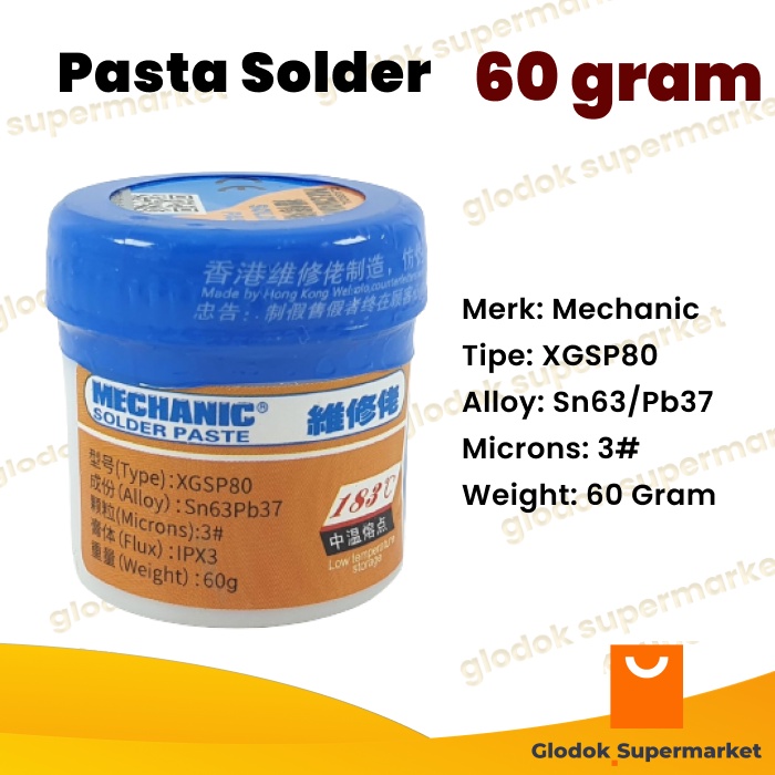 Jual Solder Pasta Mechanic 60 Gram Timah Cair 60gr XGSP80 | Shopee ...