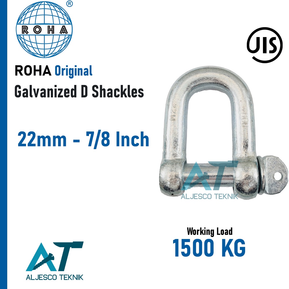 Jual ROHA SEGEL D 22MM 7/8 INCH - SHACKLES D GALVANIZED | Shopee Indonesia