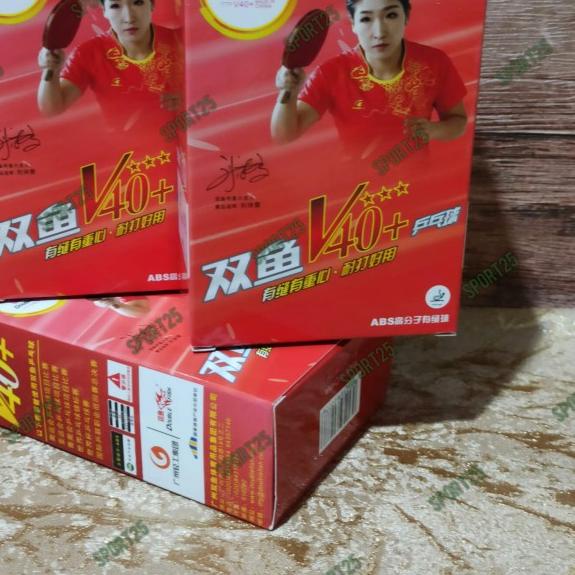 Jual Bola Pingpong Tenis Meja Double Fish Doublefish V40+ *3 Isi 6 ORIGINAL | Shopee Indonesia