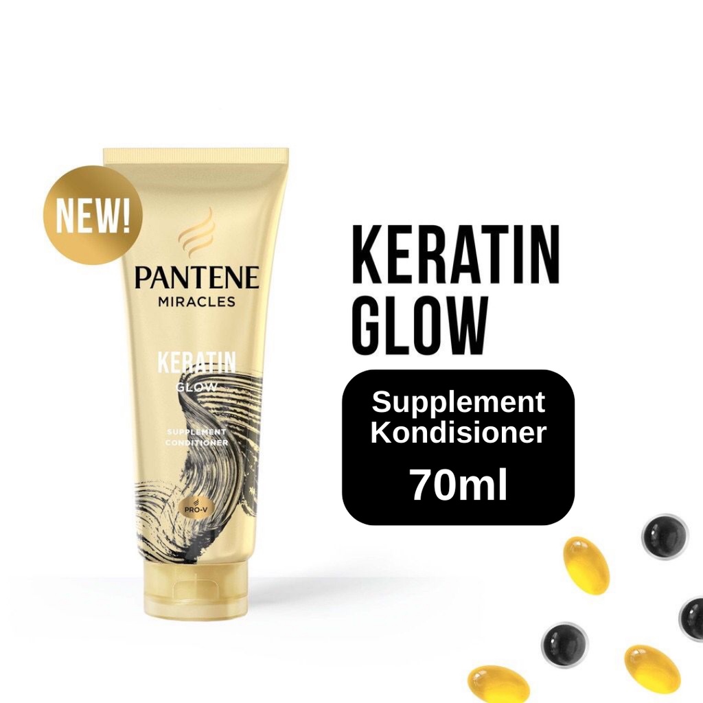 Jual Pantene Conditioner Miracles Keratin Glow Daily Hair Supplement 70ml 150ml / Kondisioner ...