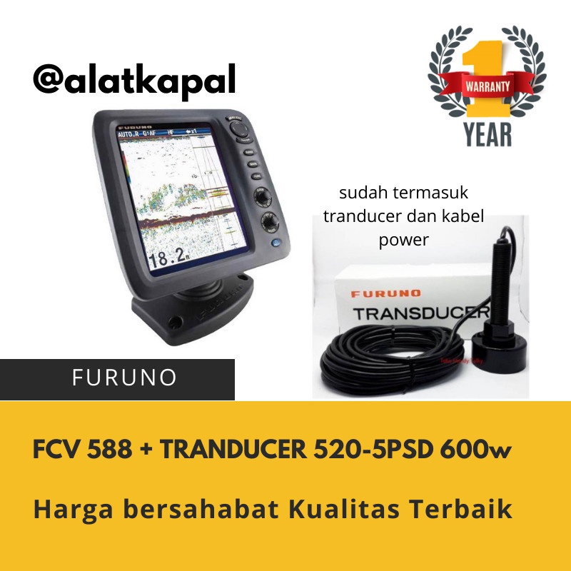 Jual Furuno Fishfinder FCV 588 + Matching Box MB-1100 dan Tranducer 1kw | Shopee Indonesia