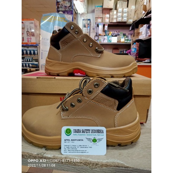 Jual Sepatu safety Aetos Mercury 813011 warna wheat/cream asli murah ...
