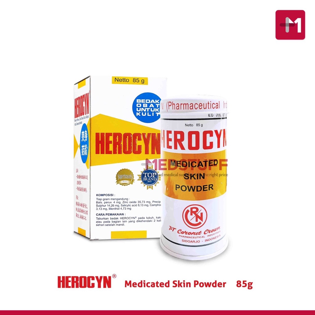 Jual Bedak Herocyn 85gr Medicated Skin Powder Bedak Gatal Biang ...