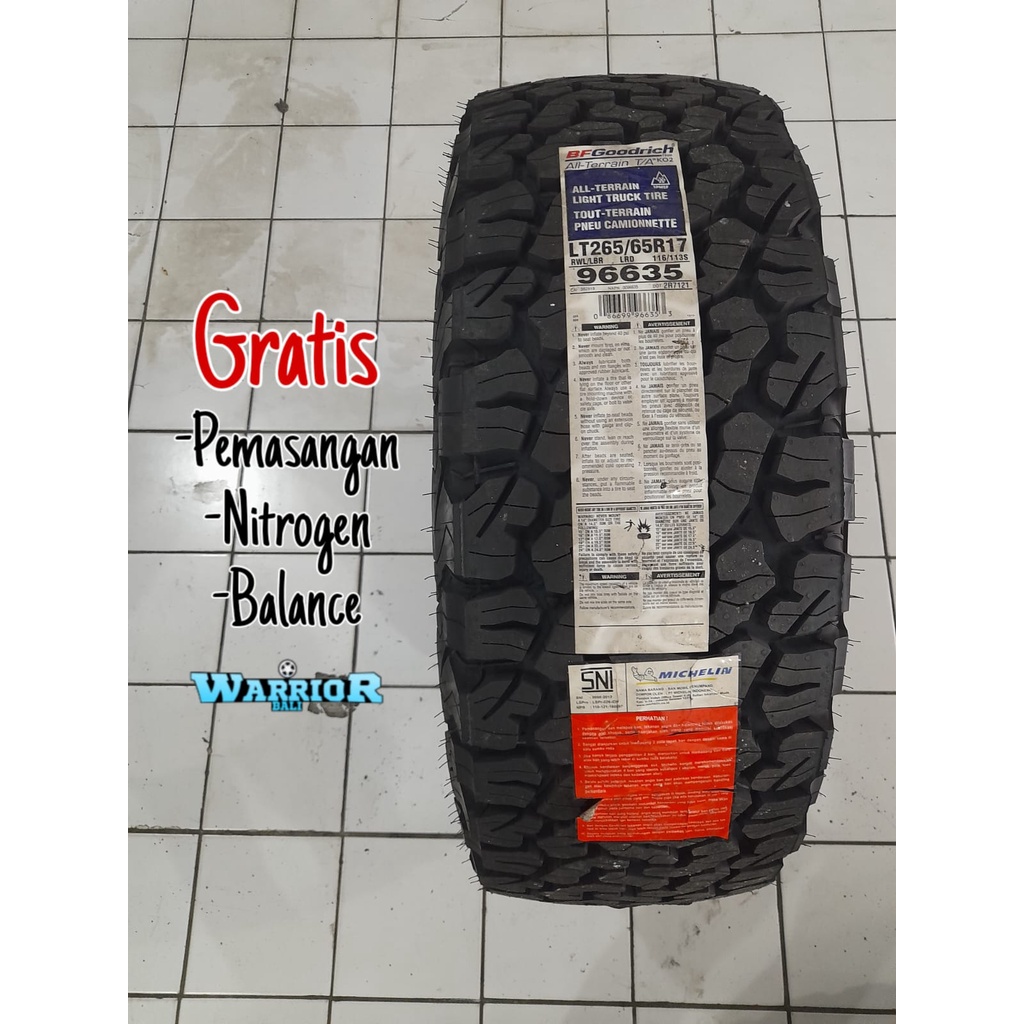 Jual Ban BF Goodrich All-Terrain T/A KO2 BFG 265/65 R17 - Ban Fortuner ...