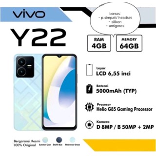 Jual Vivo Y22 Ram 4/64 GB. | Shopee Indonesia