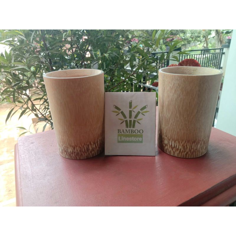 Jual Gelas bambu / cangkir bambu minimalis polos / bamboo cup sederhana ...