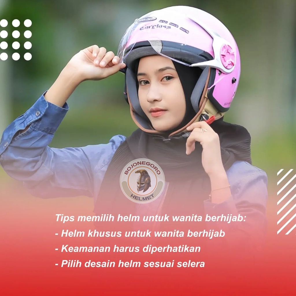 Jual Helm Cargloss Hijab YRH Half Face new HIJAB HELMET | Shopee Indonesia