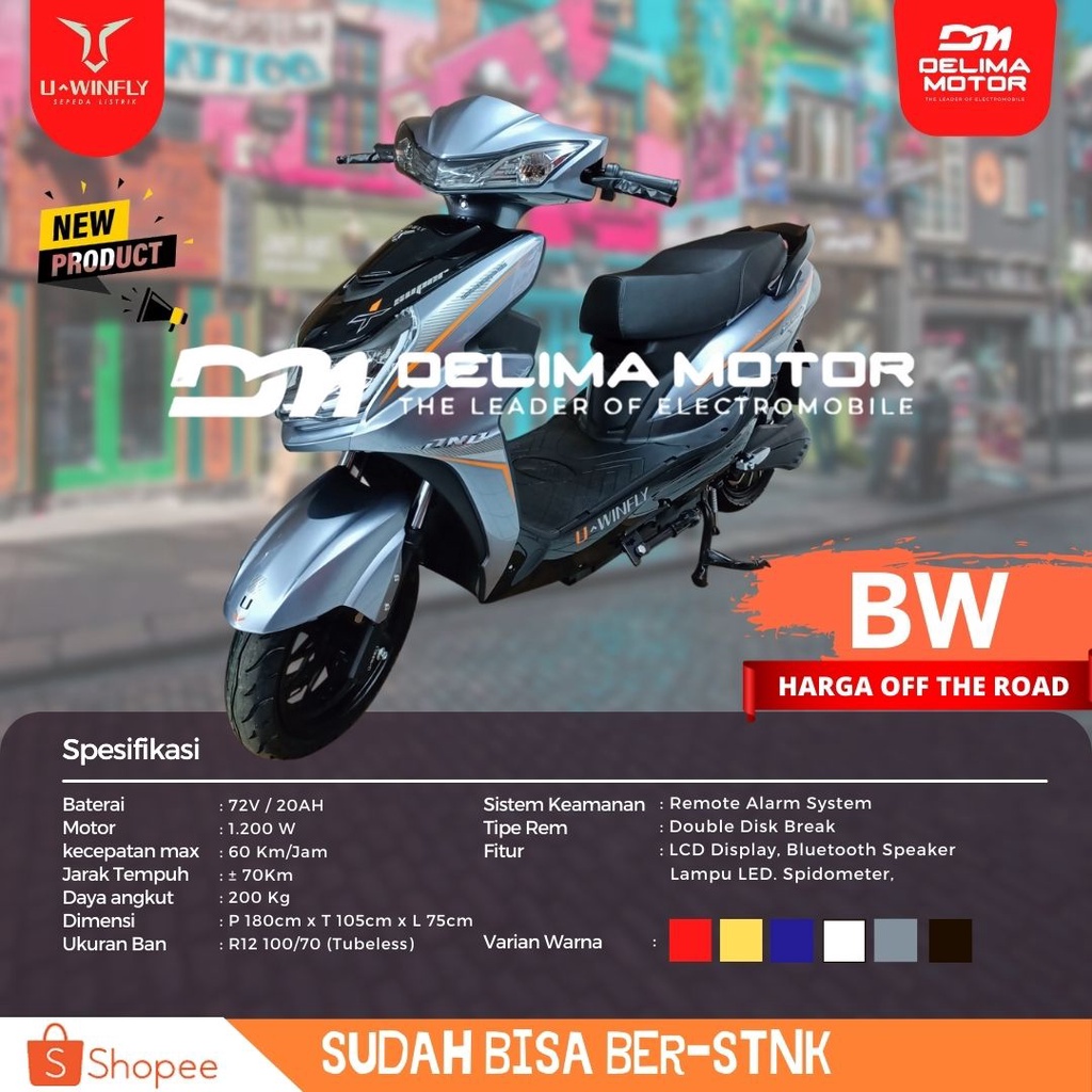 Jual SEPEDA MOTOR LISTRIK UWINFLY BLUE WHALE / NEW BLUE WHALE UWINFLY ...