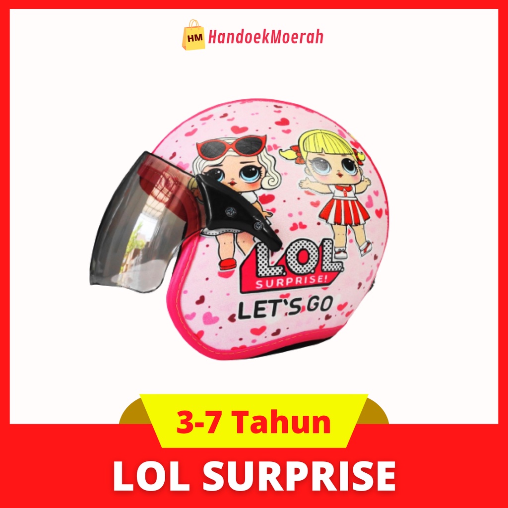 Jual Helm Anak HALF FACE LOL SURPRISE Murah / Helmet Non SNI / Helm ...