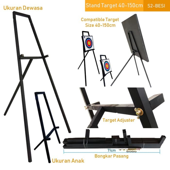 Jual DUDUKAN TARGET SASARAN PANAH-STAND KAKI TRIPOD PENYANGGA FRAME ...