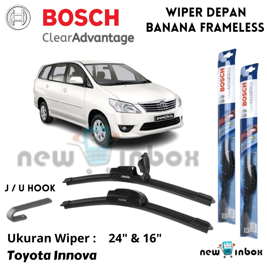 Jual Wiper Depan TOYOTA KIJANG INNOVA Sepasang BOSCH CLEAR ADVANTAGE 24"&16" ORIGINAL | Shopee ...