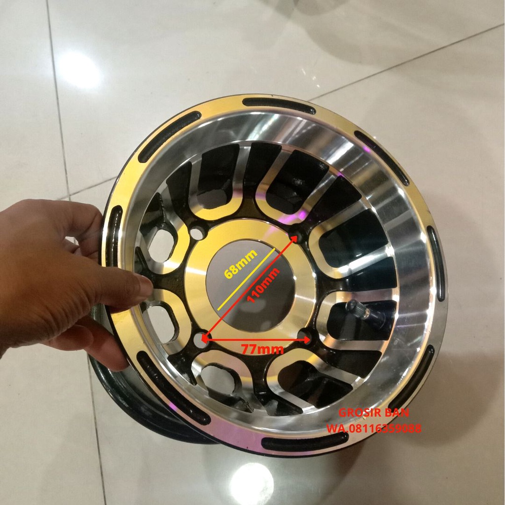 Jual Velg BELAKANG R8 inch Baut 4 ATV - Velg Crom-Mini Jeep - Buggy ...