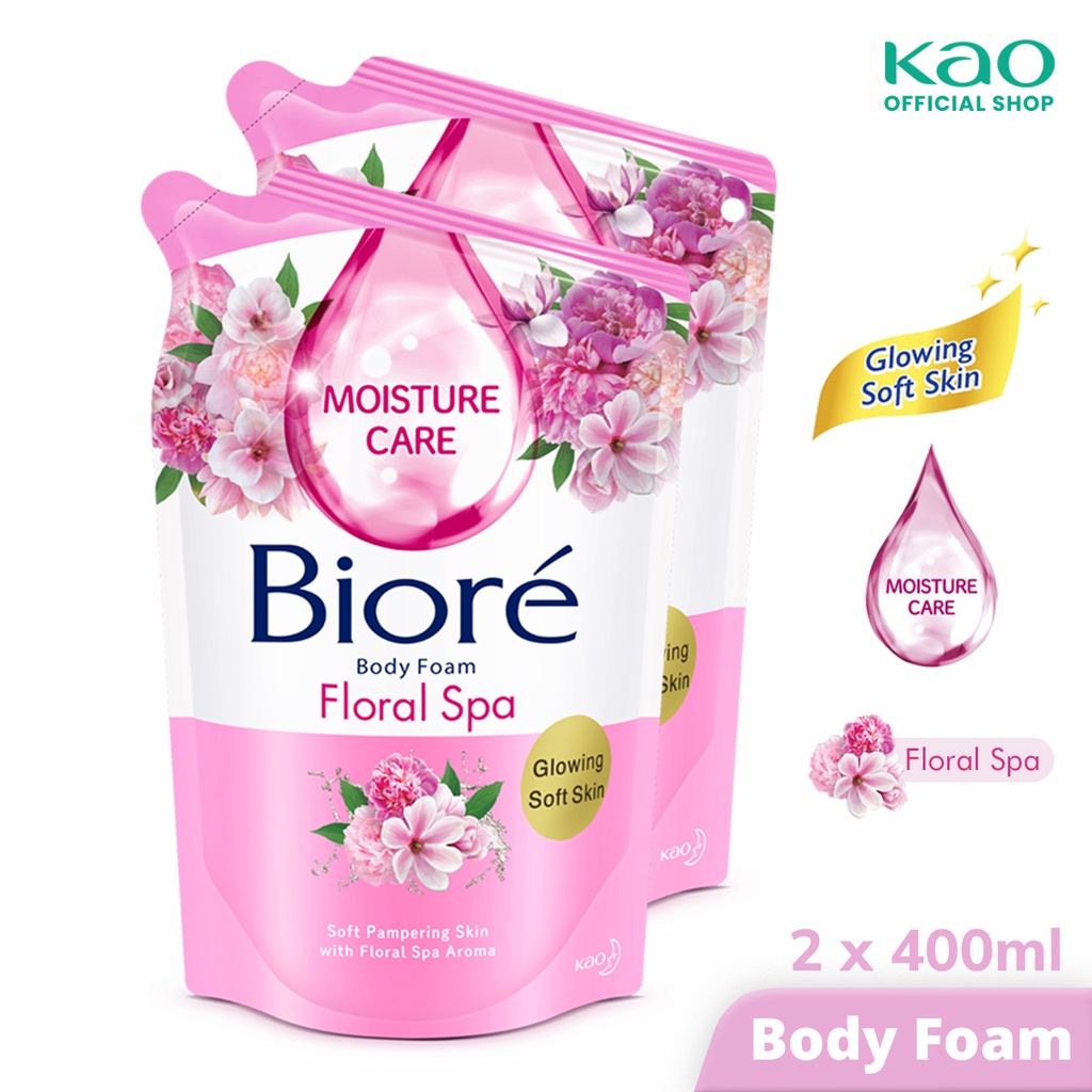 Jual Biore Beauty Sabun Mandi Cair Pelembab Kulit Floral Spa Refill 400 ...
