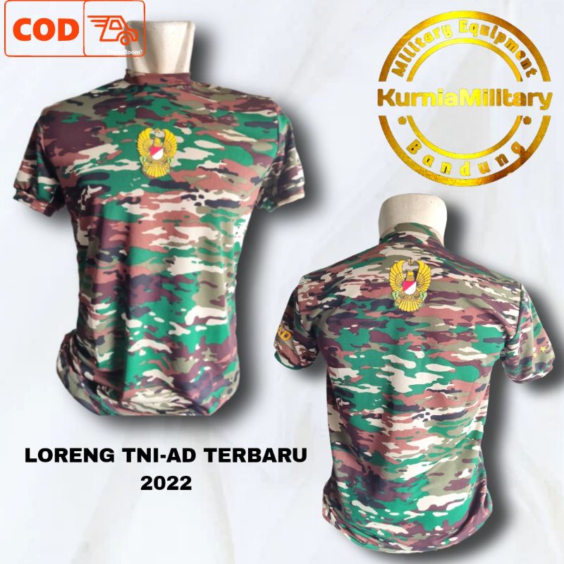 Jual KAOS LORENG TNI-AD BAHAN DRYFIT TERBARU 2022 | Shopee Indonesia