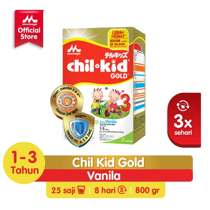 Jual Morinaga Chil Kid Gold Vanila 800g Susu Formula Pertumbuhan Anak ...