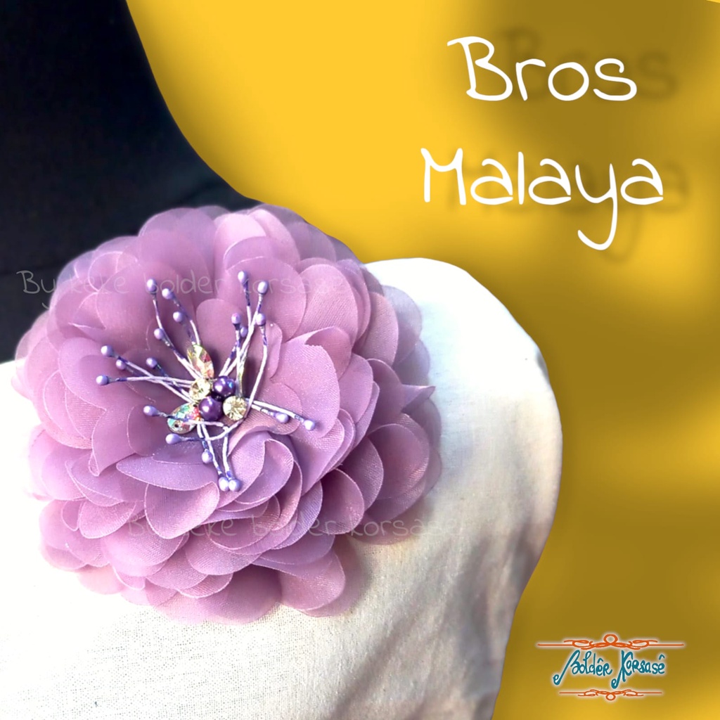 Jual Bros Bunga Malaya 3D Organza, Selendang Korsase Bahu Bunga Malaya ...